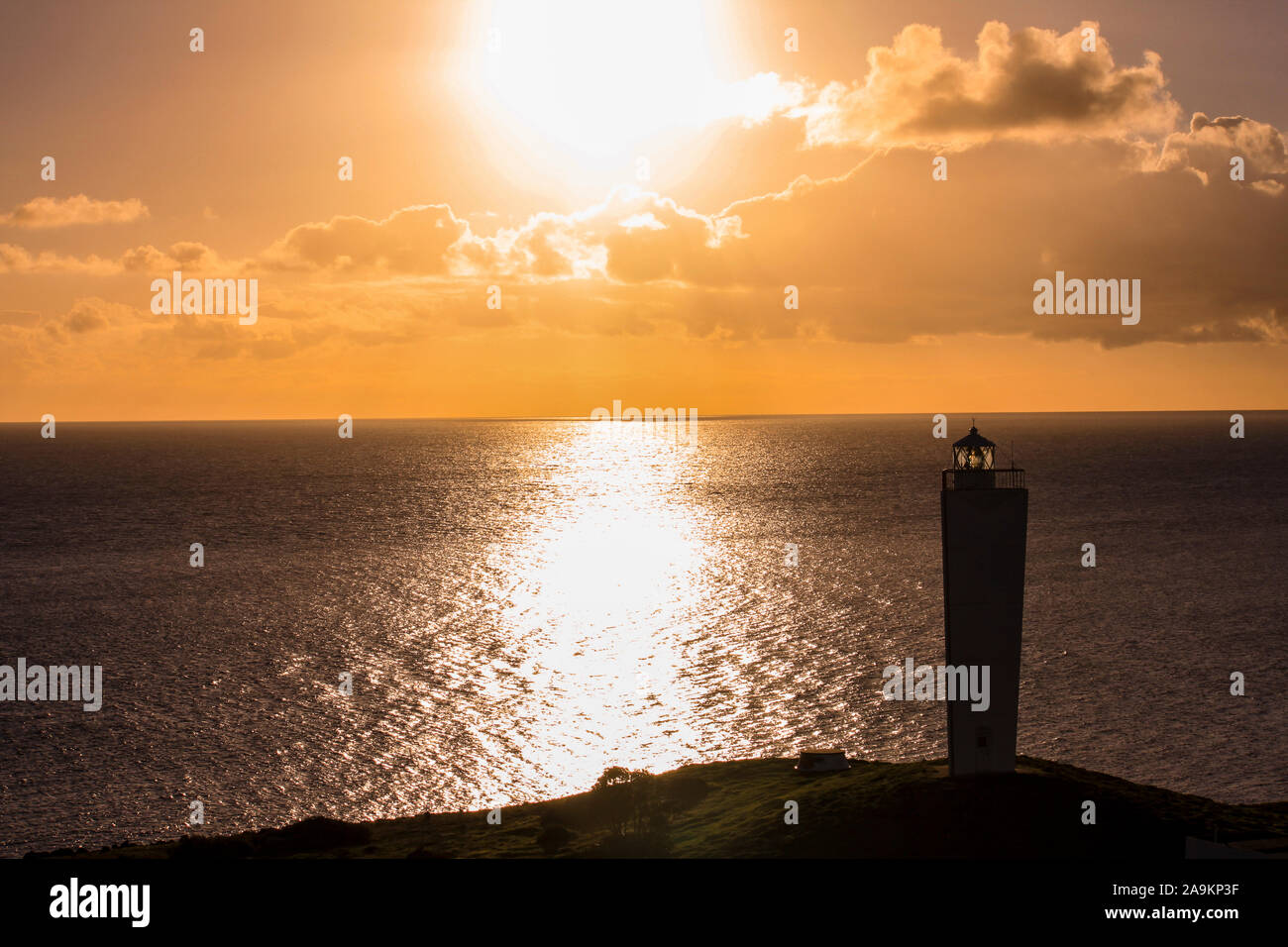 Sunset at Cape Jervis, Kangaroo Island with Water, Clouds, Lighthouse ...