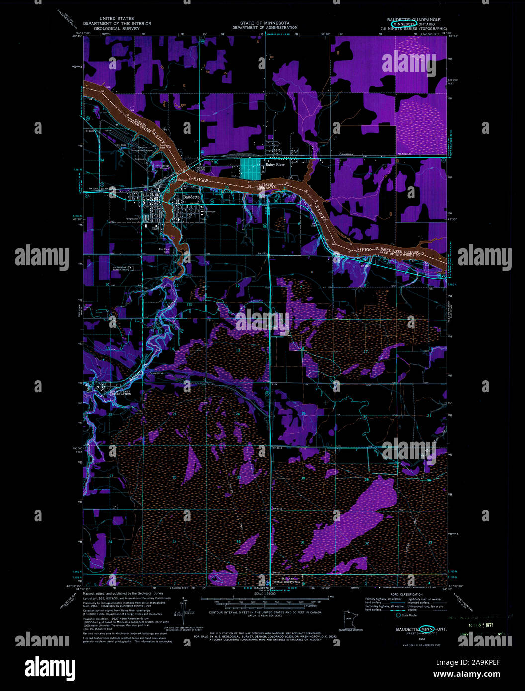 Baudette map hi-res stock photography and images - Alamy