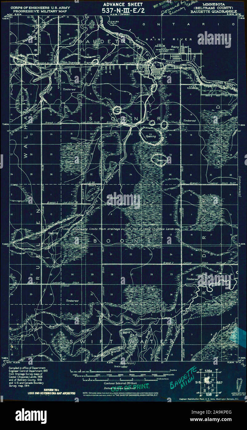 Baudette map hi-res stock photography and images - Alamy