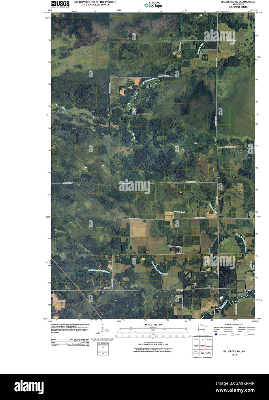 Baudette map hi-res stock photography and images - Alamy