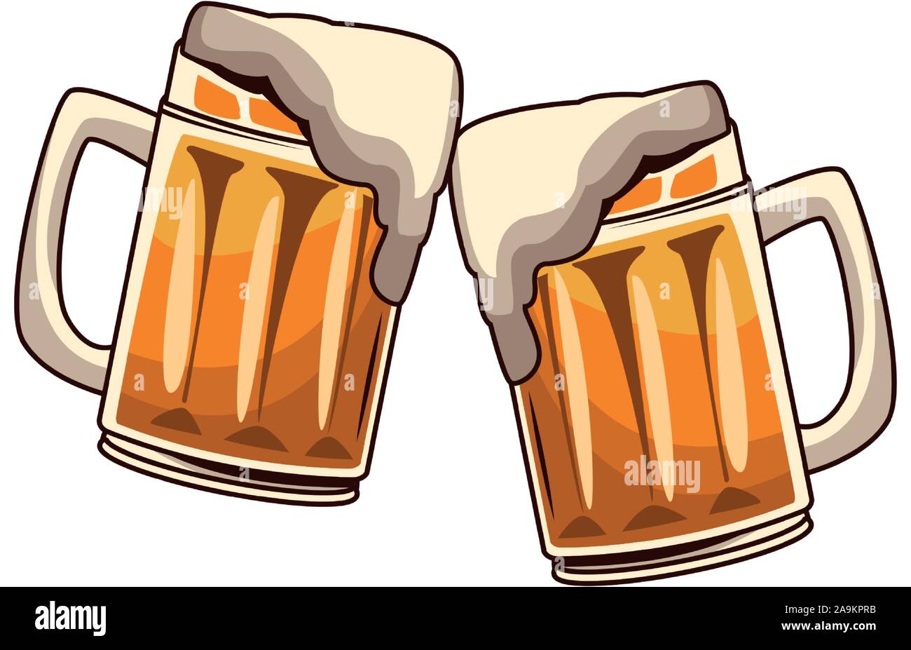 Beer mugs retro sign Cut Out Stock Images & Pictures - Alamy