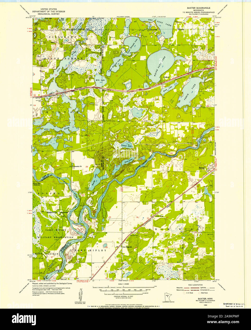 Map of baxter minnesota hi-res stock photography and images - Alamy