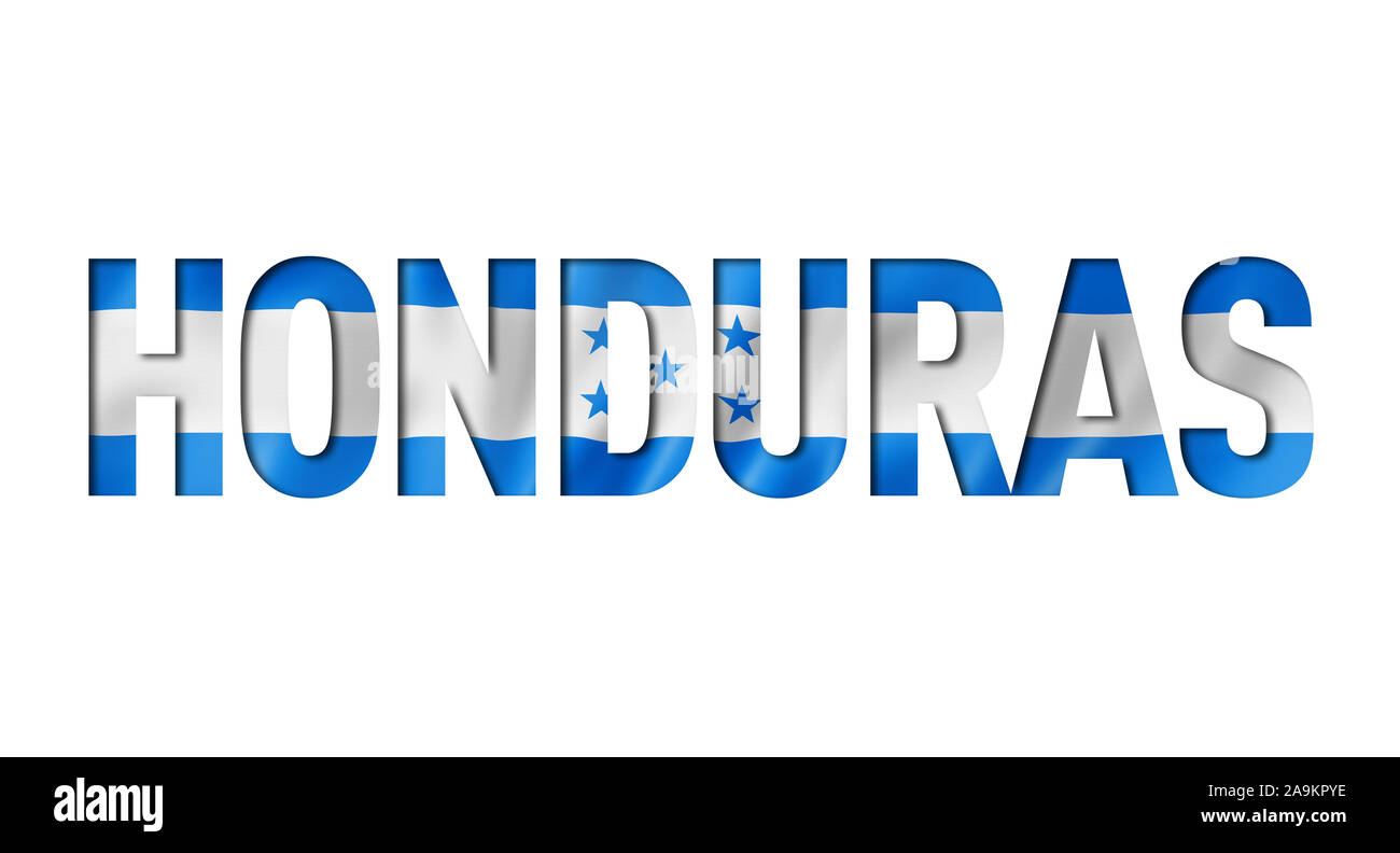 honduras flag text font. nation symbol background Stock Photo - Alamy