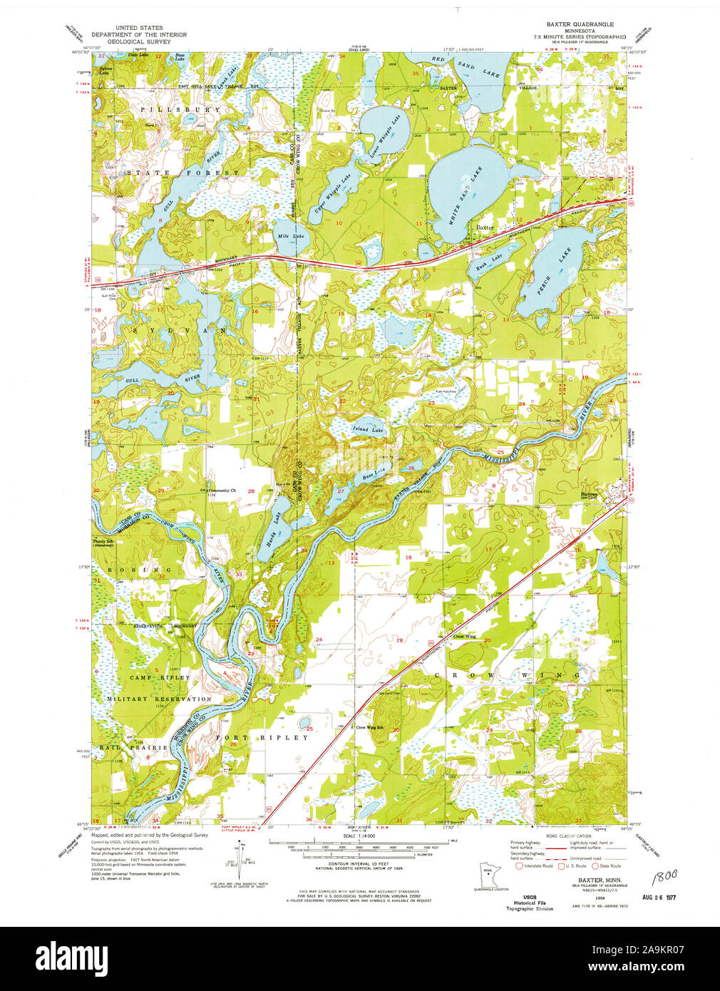 Map of baxter minnesota hi-res stock photography and images - Alamy