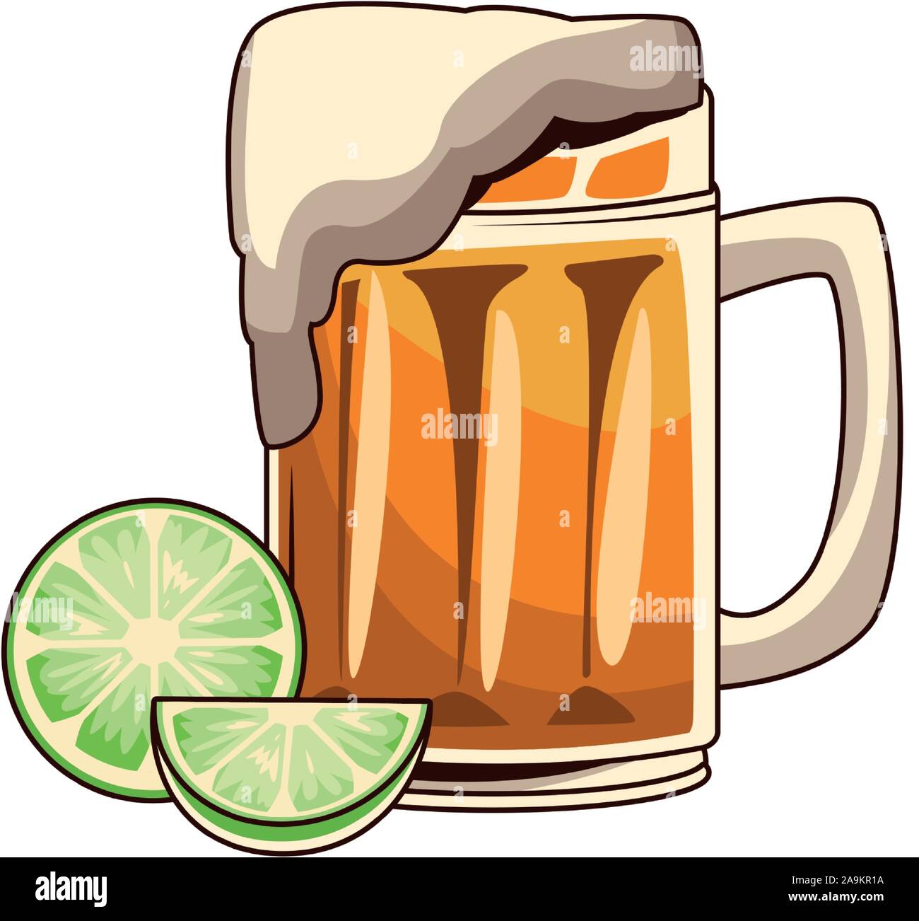 lemons and beer mug icon Stock Vector Image & Art - Alamy