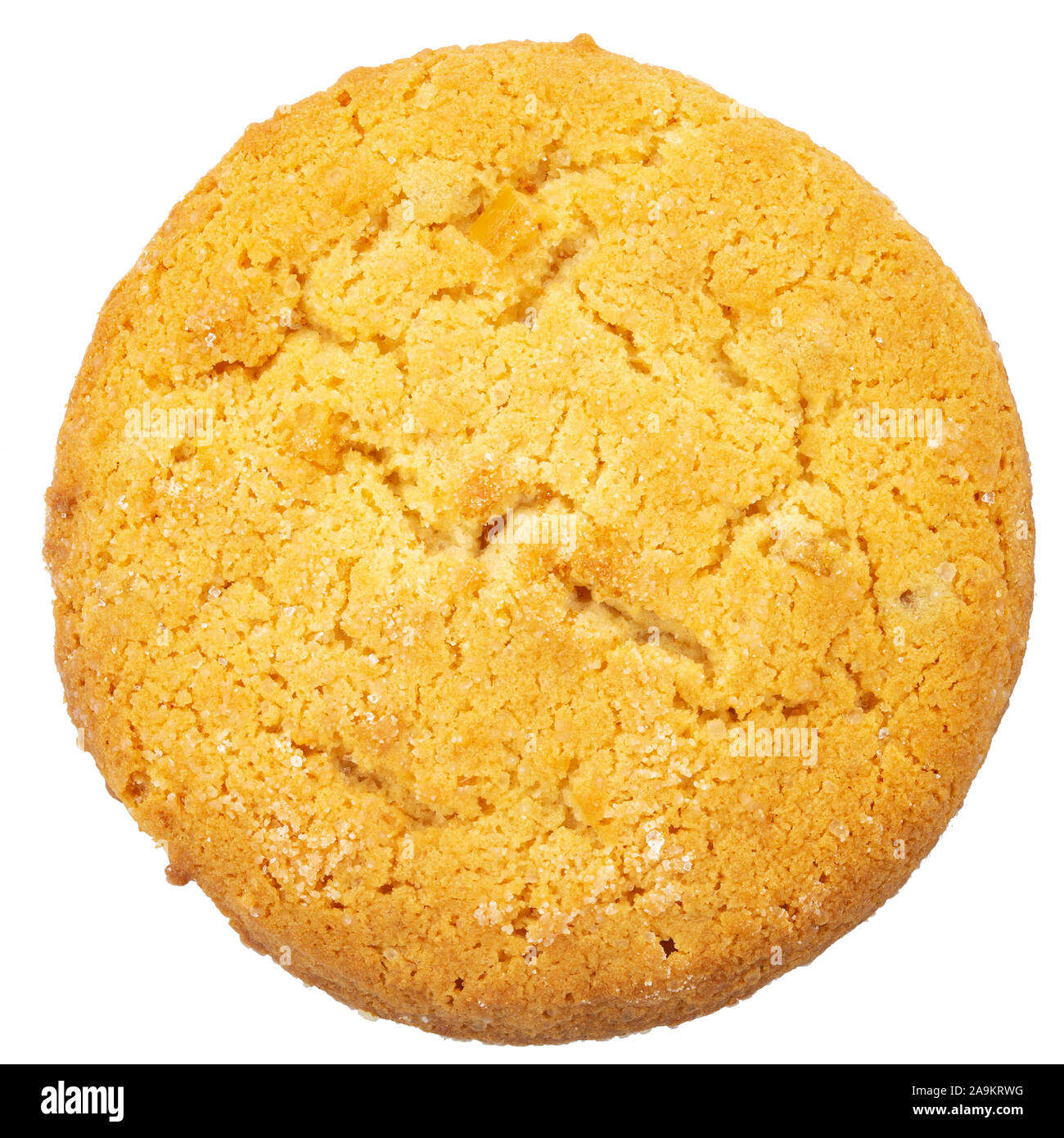 whole round shortbread cookie isolated on a white background. file ...
