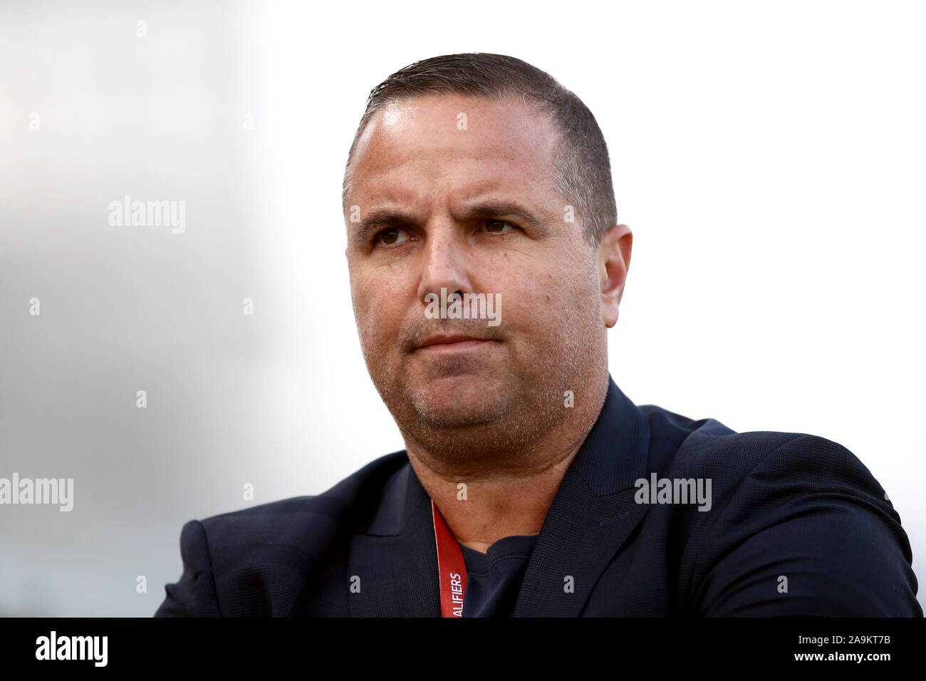 Cyprus manager Ran Ben Shimon during the UEFA Euro 2020 Qualifying ...