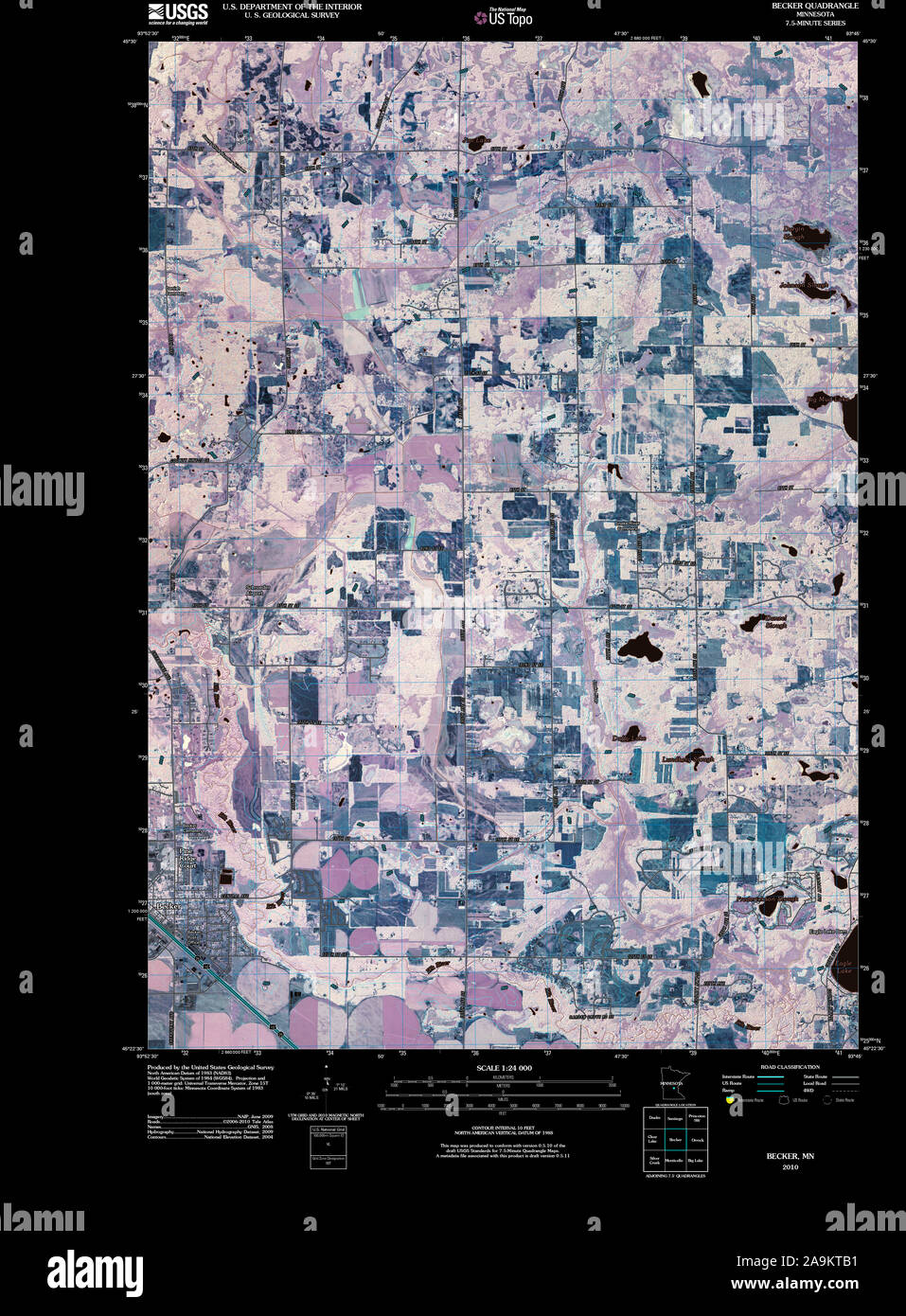 Map of becker hi-res stock photography and images - Alamy