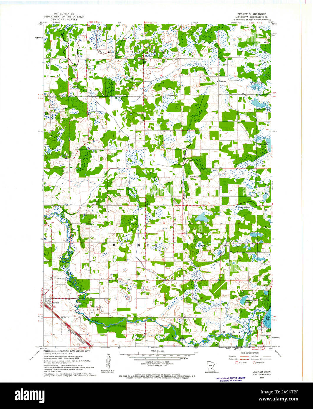 Map of becker hi-res stock photography and images - Alamy