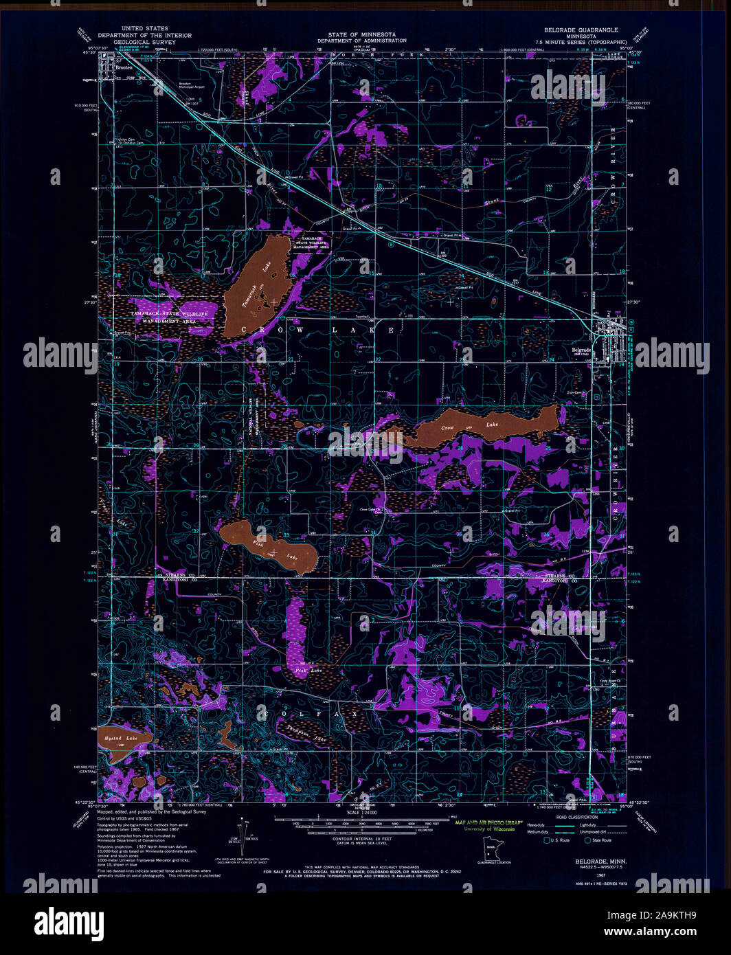 Map of belgrade minnesota hi-res stock photography and images - Alamy