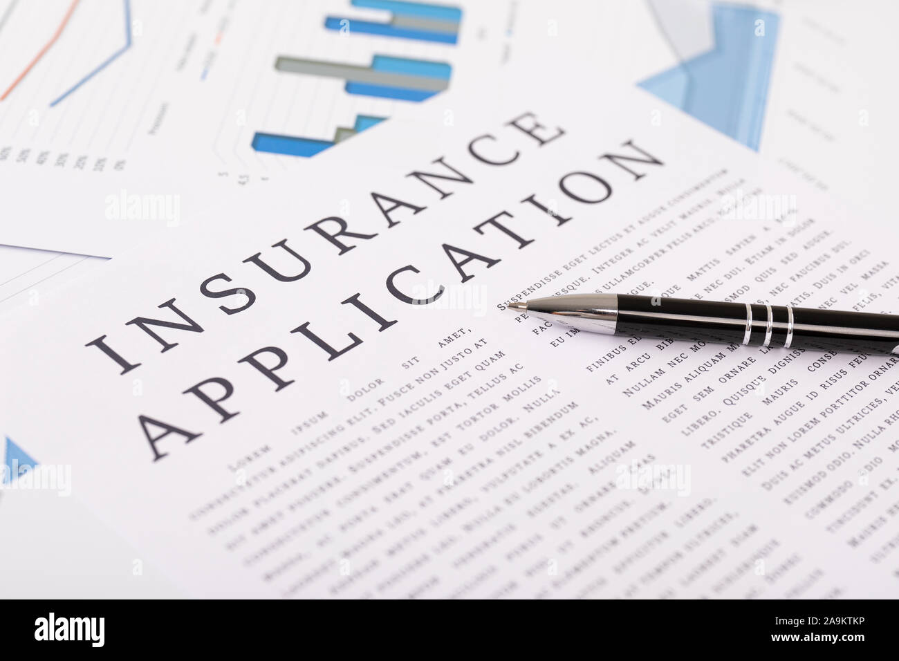 insurance application concept, documents on the desktop Stock Photo - Alamy