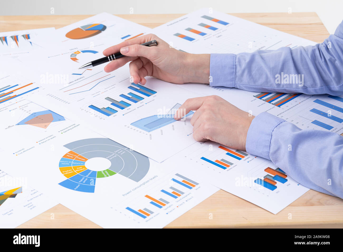 documents on the table, office workplace Stock Photo - Alamy
