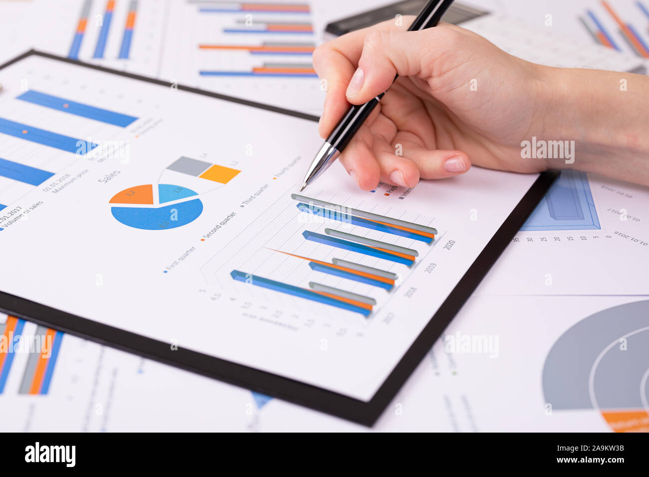 documents on the table, office workplace Stock Photo - Alamy