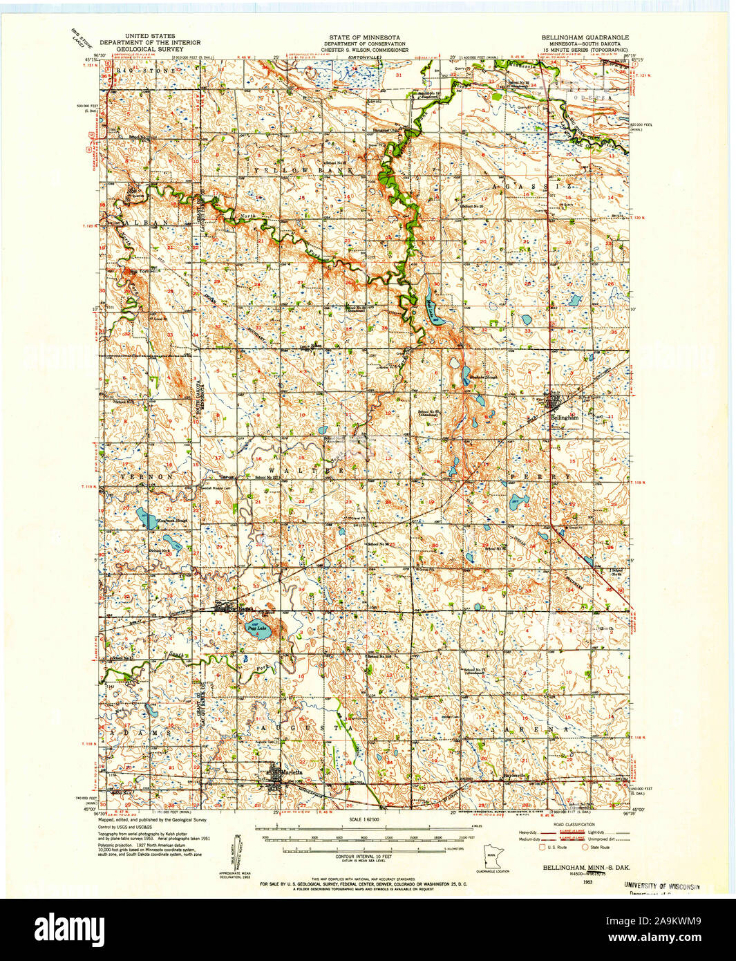 Bellingham minnesota map Cut Out Stock Images & Pictures - Alamy