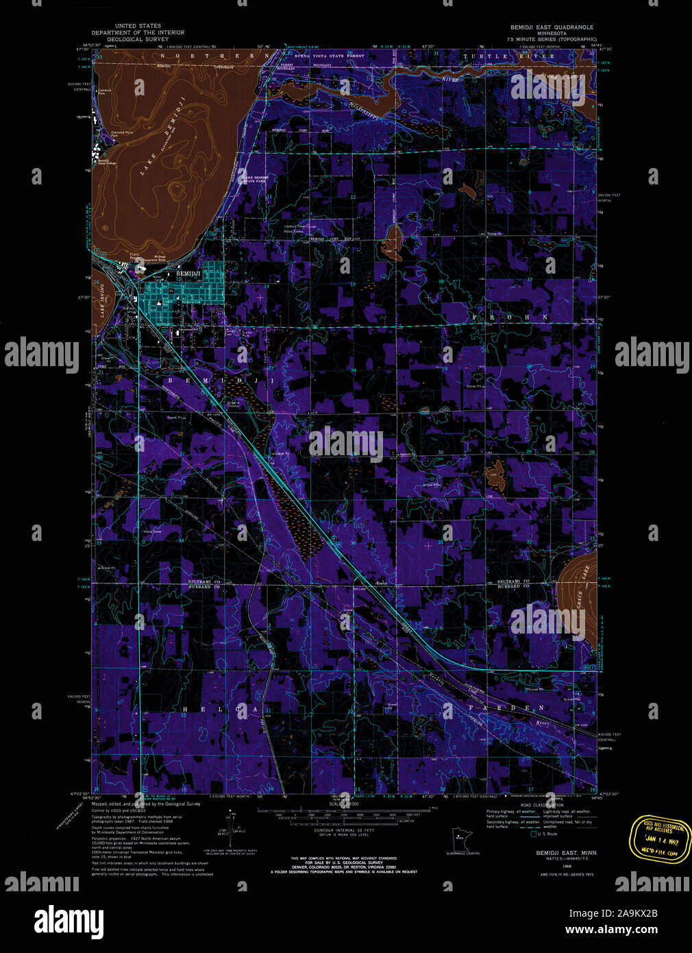 Map of bemidji hi-res stock photography and images - Alamy