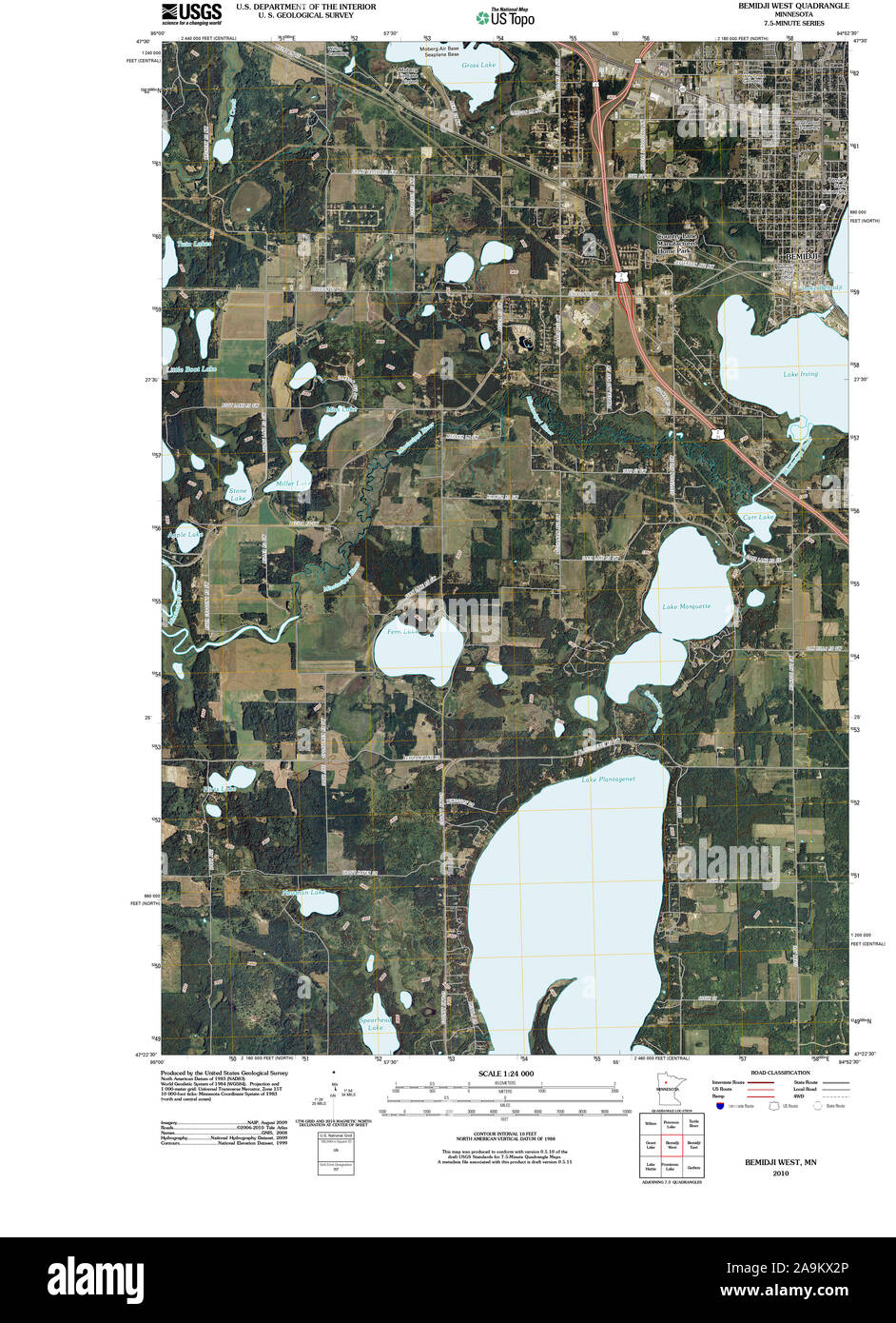 Map of bemidji Cut Out Stock Images & Pictures - Alamy