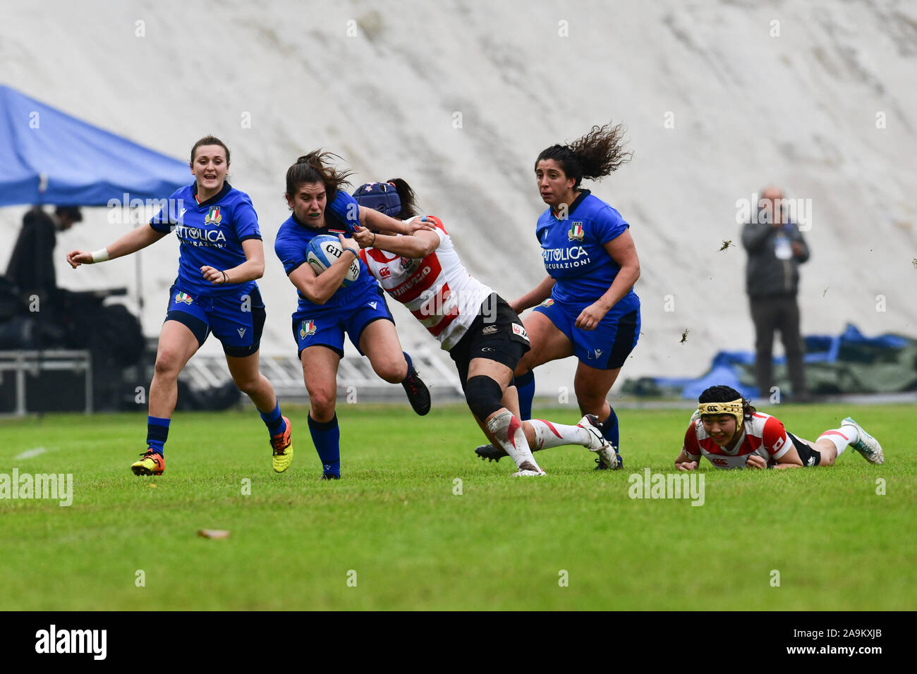 L´Aquila, Italy, 16 Nov 2019, players during women rugby test match ...