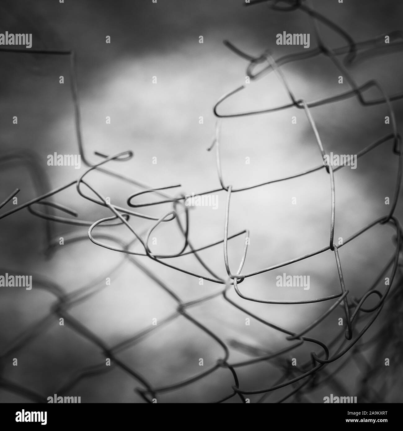 Torn metal fence hi-res stock photography and images - Alamy