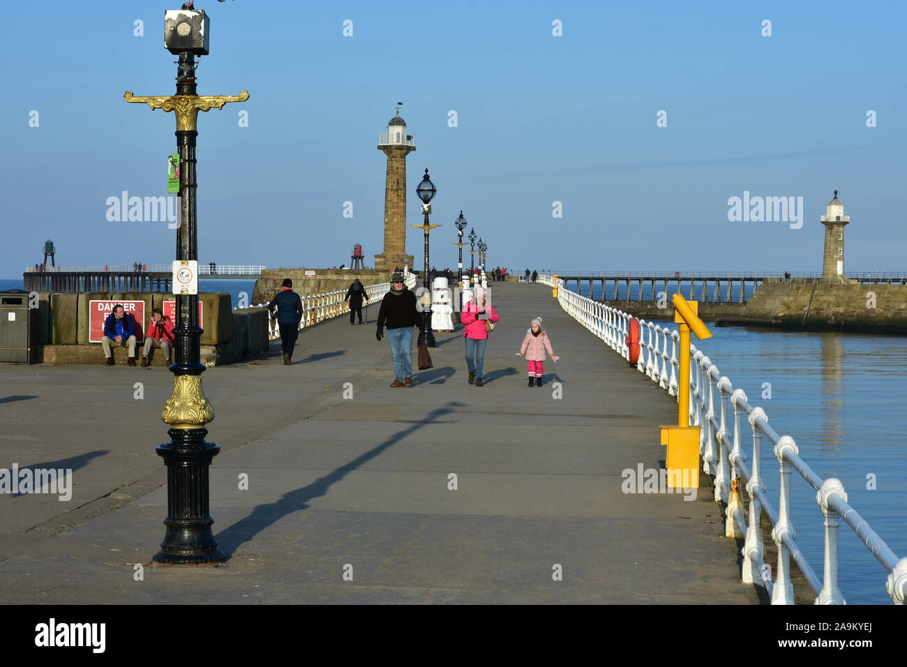 Whitby Pier, North Yorkshire Stock Photo - Alamy