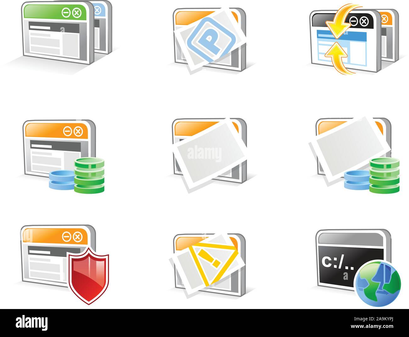 Panelo vector icons - Web Control Panel icons Stock Vector Image & Art ...