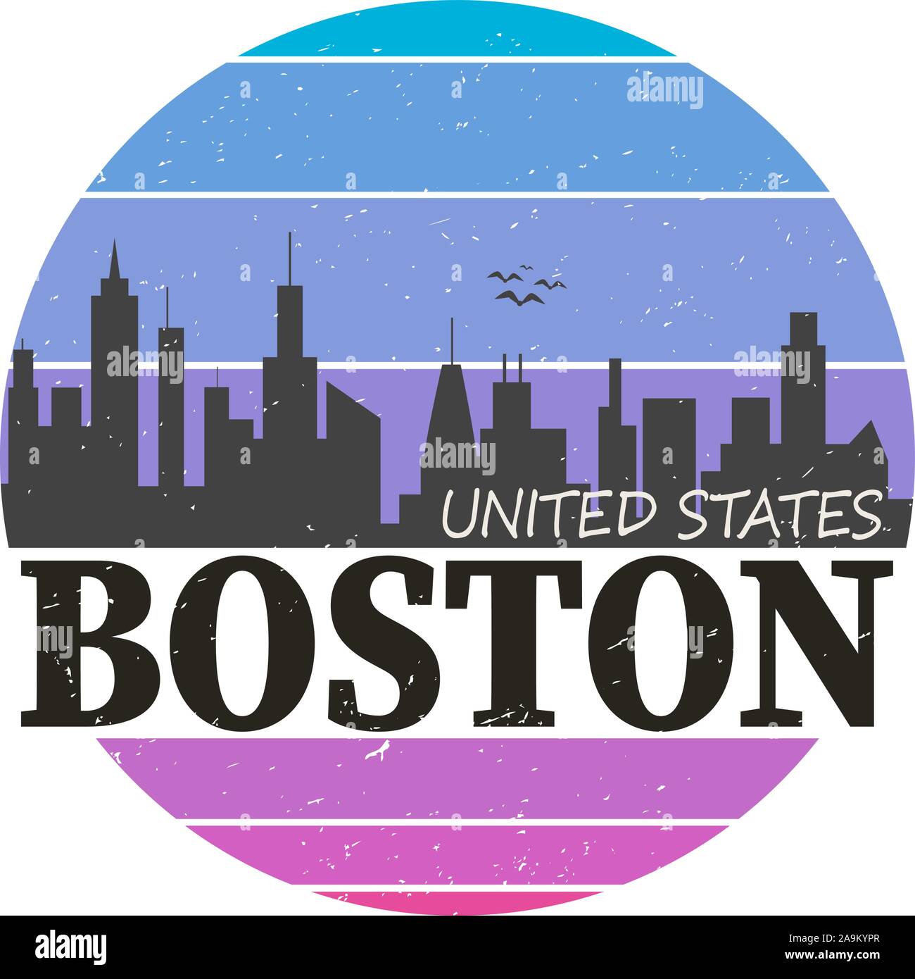 Boston city graphic, t-shirt design, tee print, typography, emblem ...