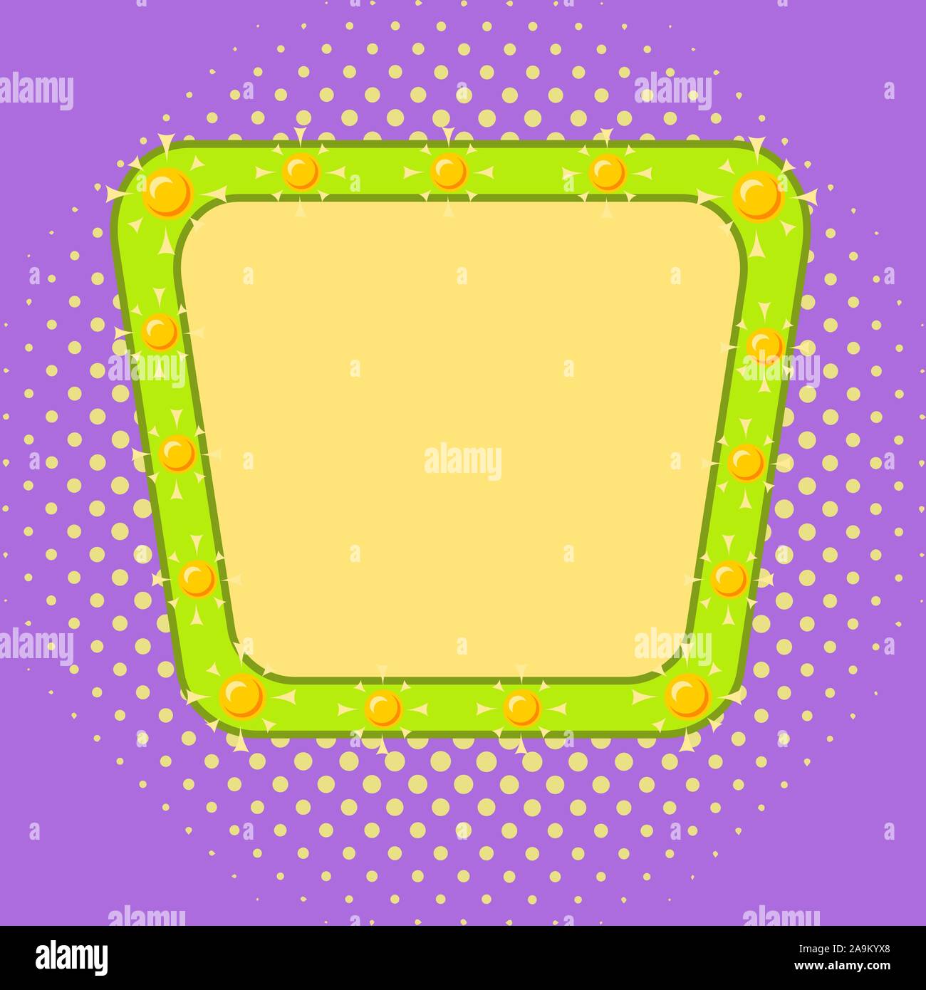 Asymmetrical uneven shaped format pattern object outline multicolour ...