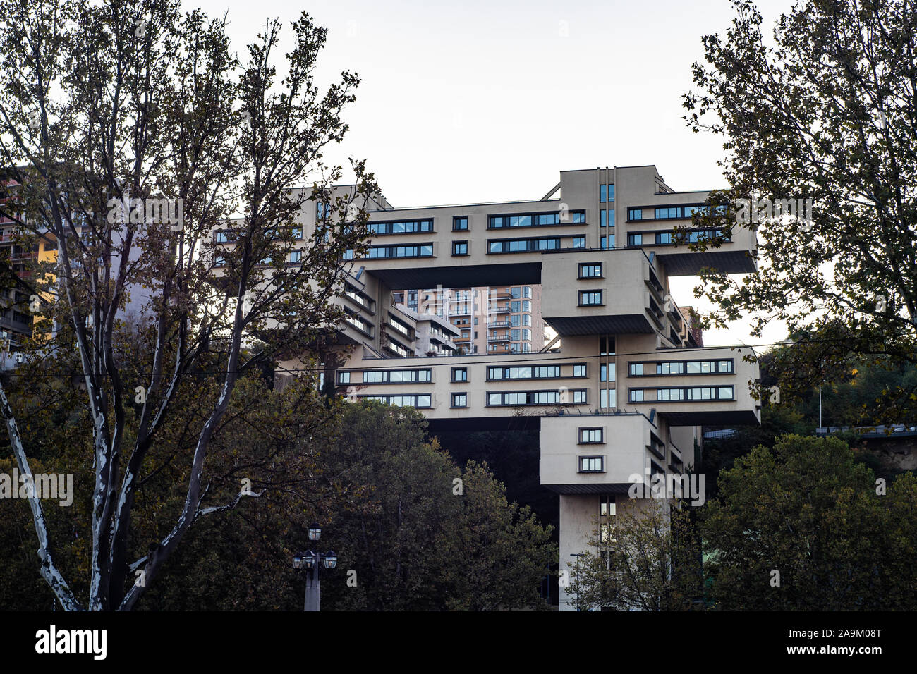 10 NOVEMBER 2019, TBILISI, GEORGIA, Famous soviet period building used ...