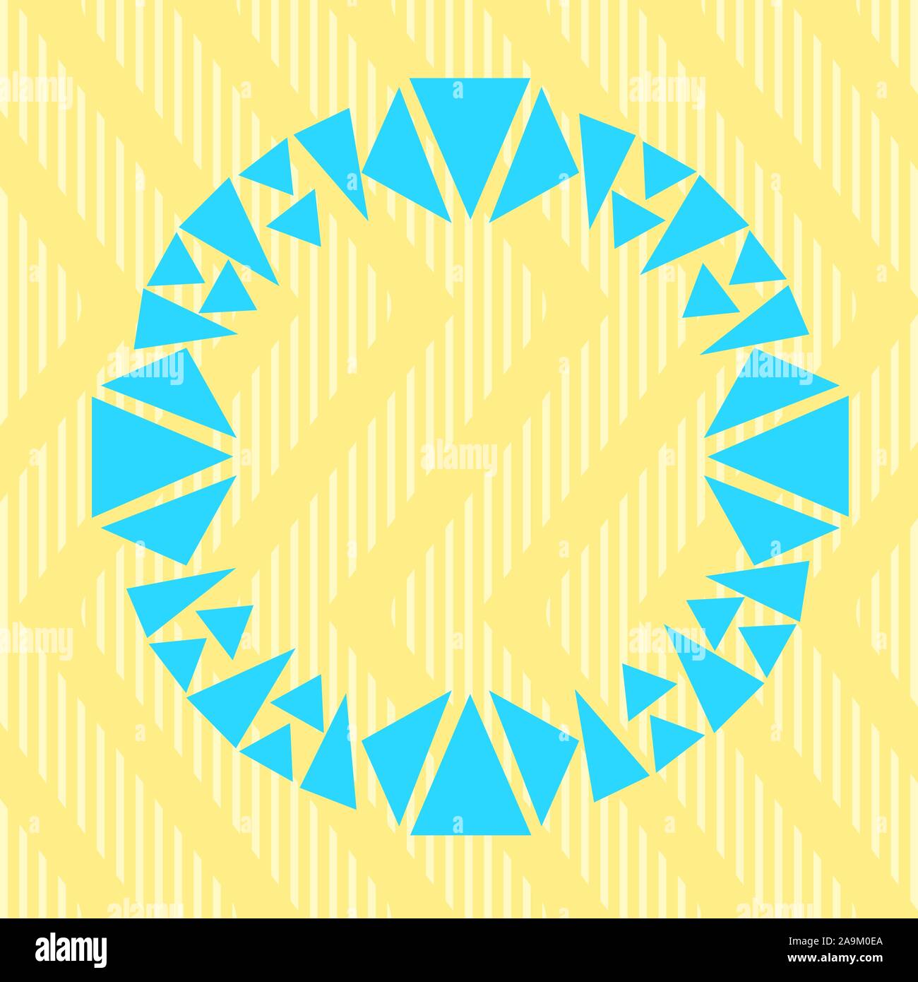 Asymmetrical uneven shaped format pattern object outline multicolour ...