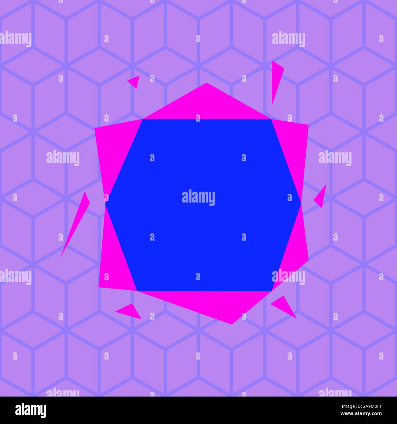 Asymmetrical uneven shaped format pattern object outline multicolour ...