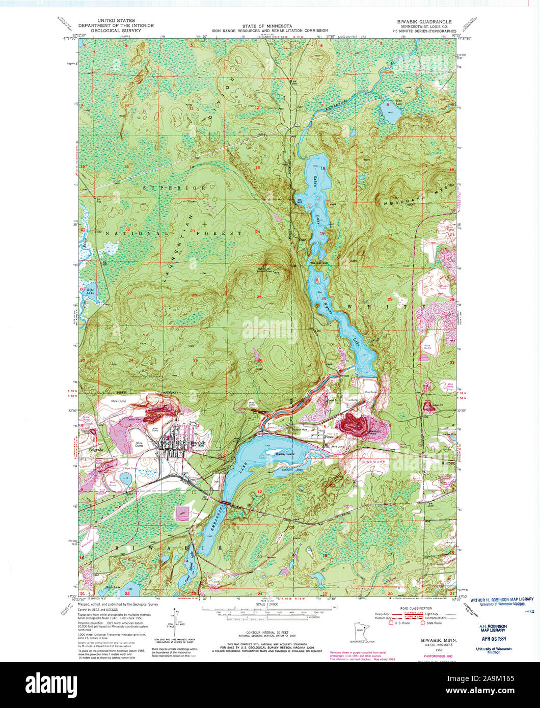 Map of biwabik hi-res stock photography and images - Alamy
