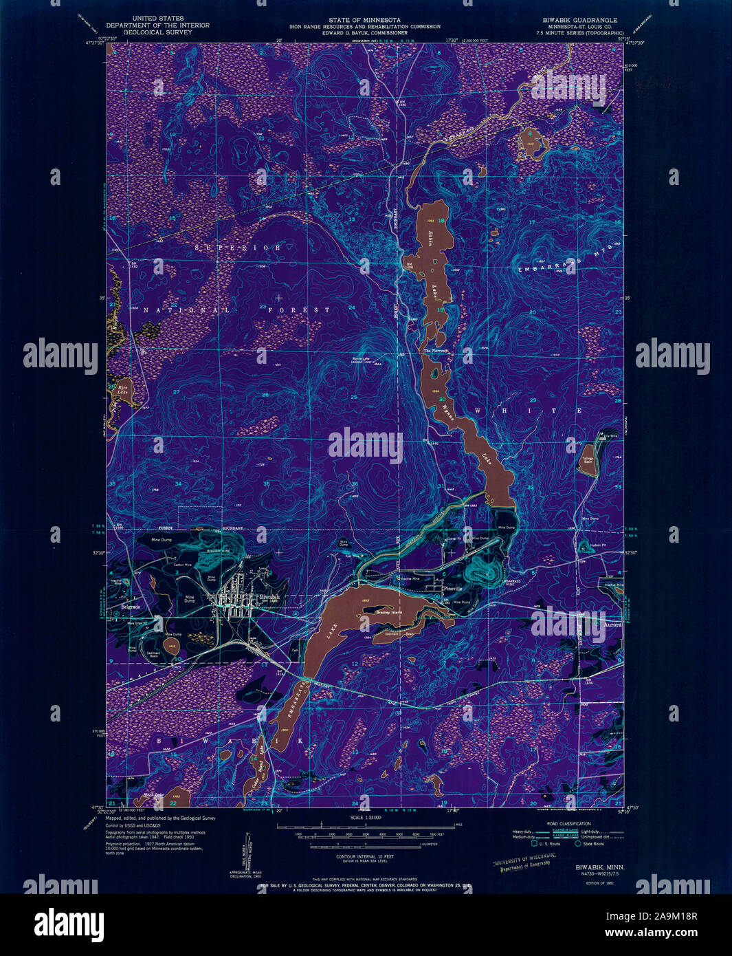 Map of biwabik hi-res stock photography and images - Alamy