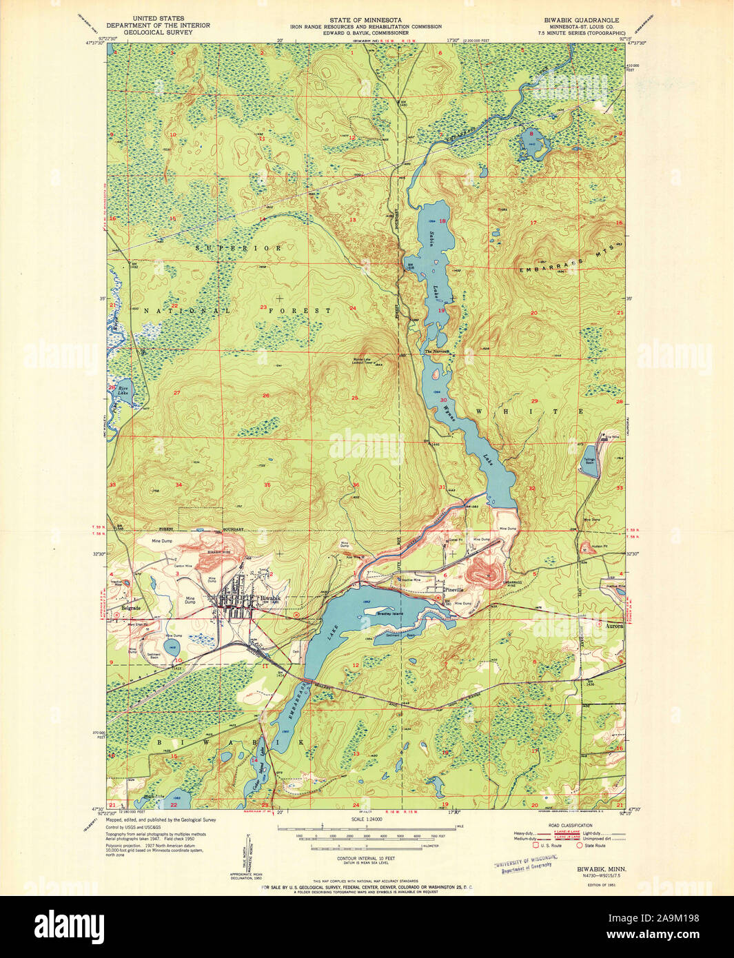 Biwabik map hi-res stock photography and images - Alamy