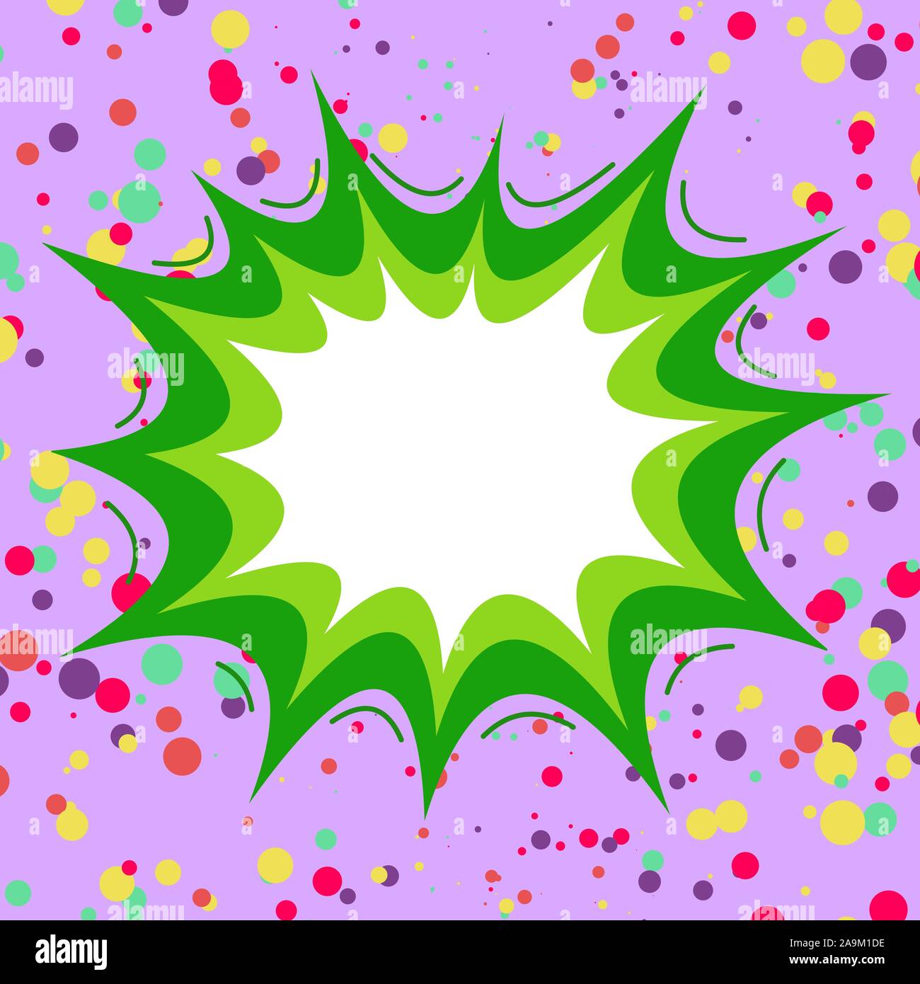 Asymmetrical uneven shaped format pattern object outline multicolour ...