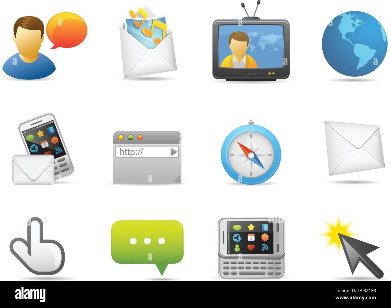 communication icons #3. part of milo icon set Stock Vector Image & Art ...