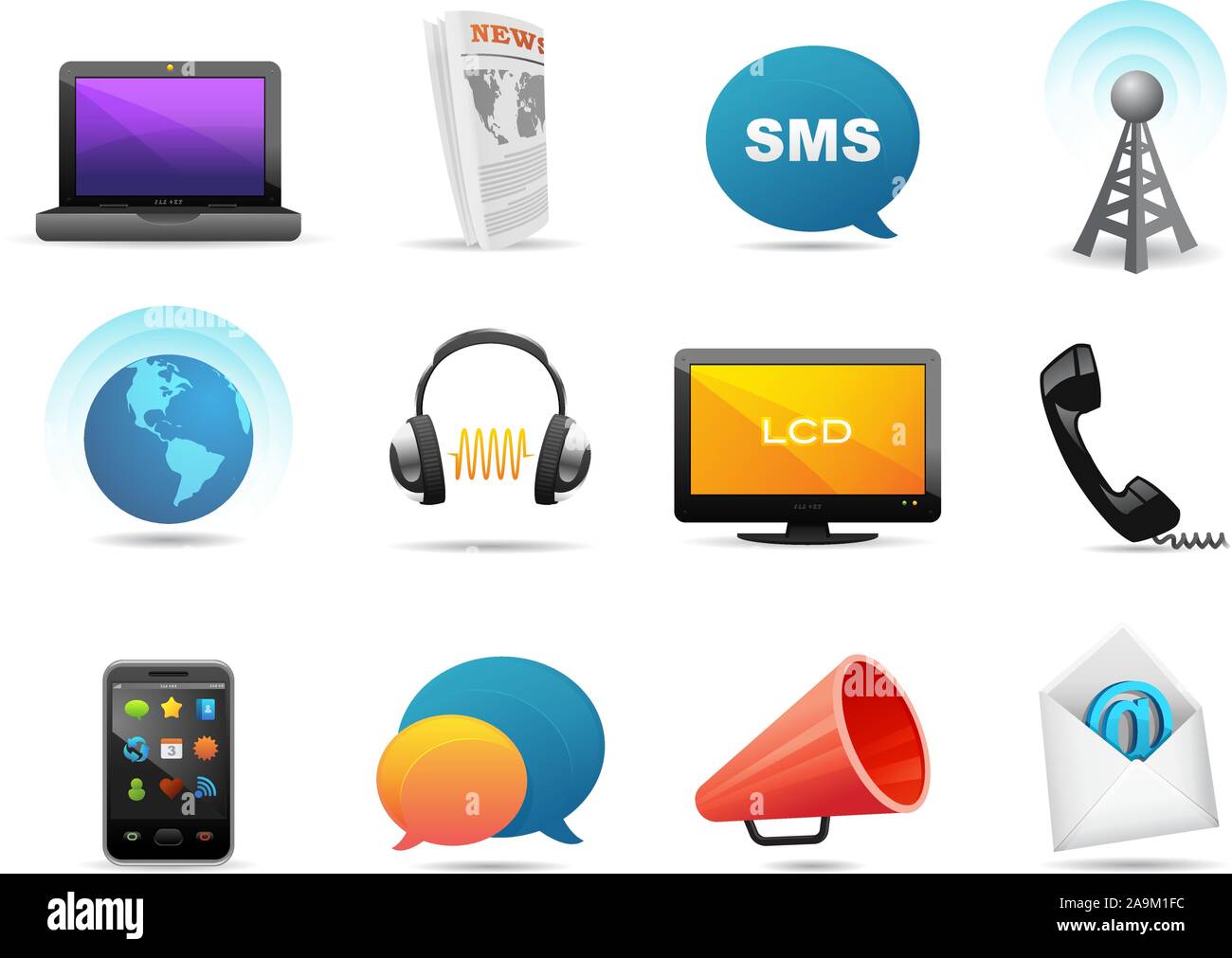 communication icons #2. part of milo icon set Stock Vector Image & Art ...