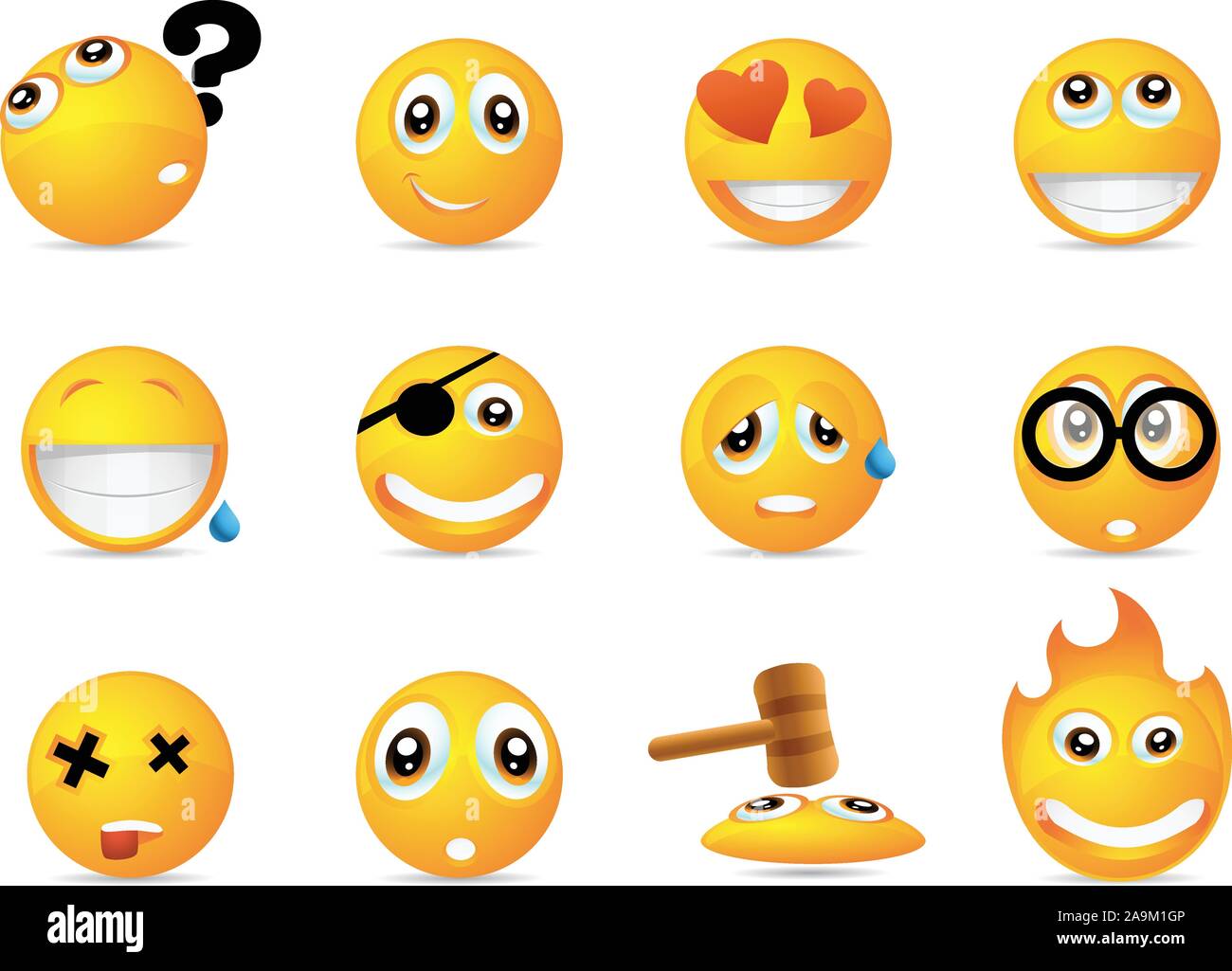 smiley icons. part of milo icon set Stock Vector Image & Art - Alamy