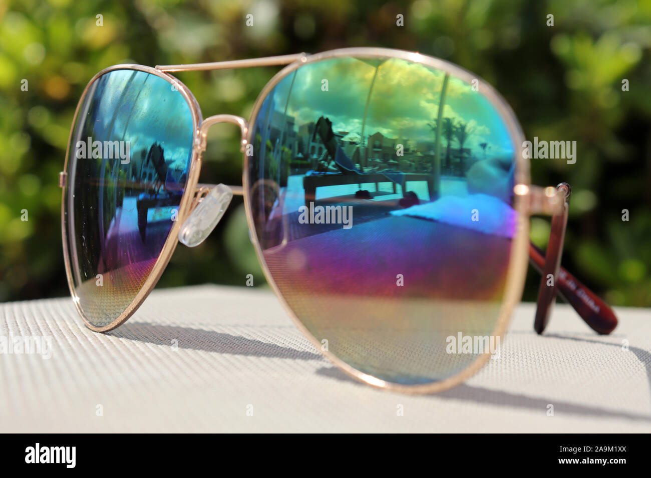 Reflection at Pool Stock Photo - Alamy