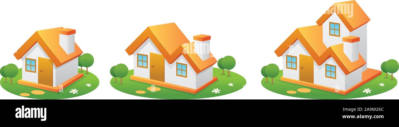Houses illustration in various shape and size Stock Vector Image & Art ...