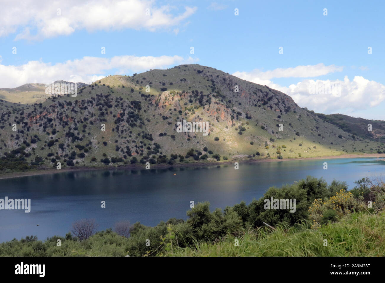 Lake Kournas in Crete Stock Photo - Alamy