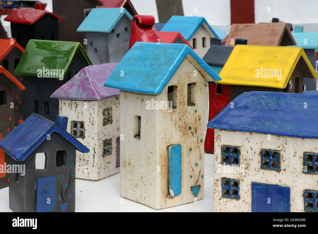 Cretan Ceramic Houses Stock Photo - Alamy