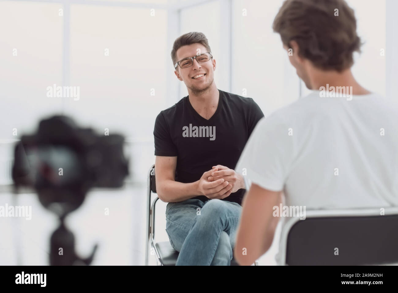 Newsreader television studio camera hi-res stock photography and images ...