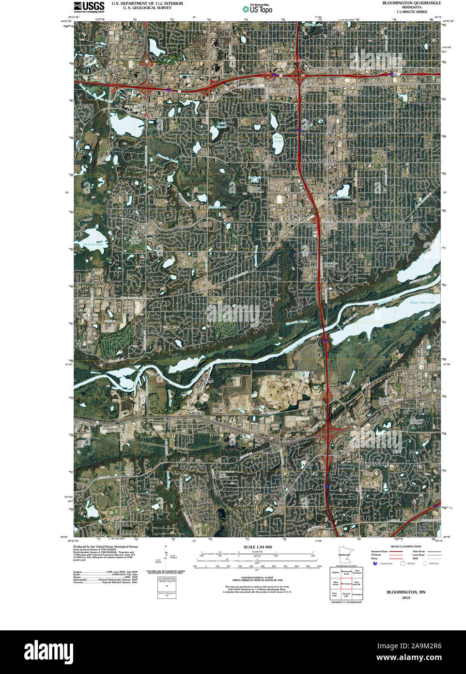 Map of bloomington minnesota hi-res stock photography and images - Alamy