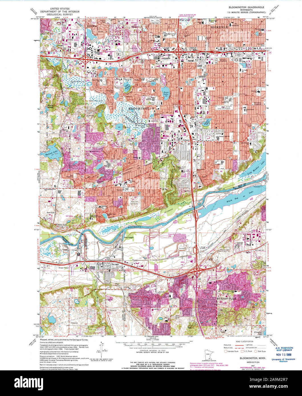 Map of bloomington minnesota hi-res stock photography and images - Alamy