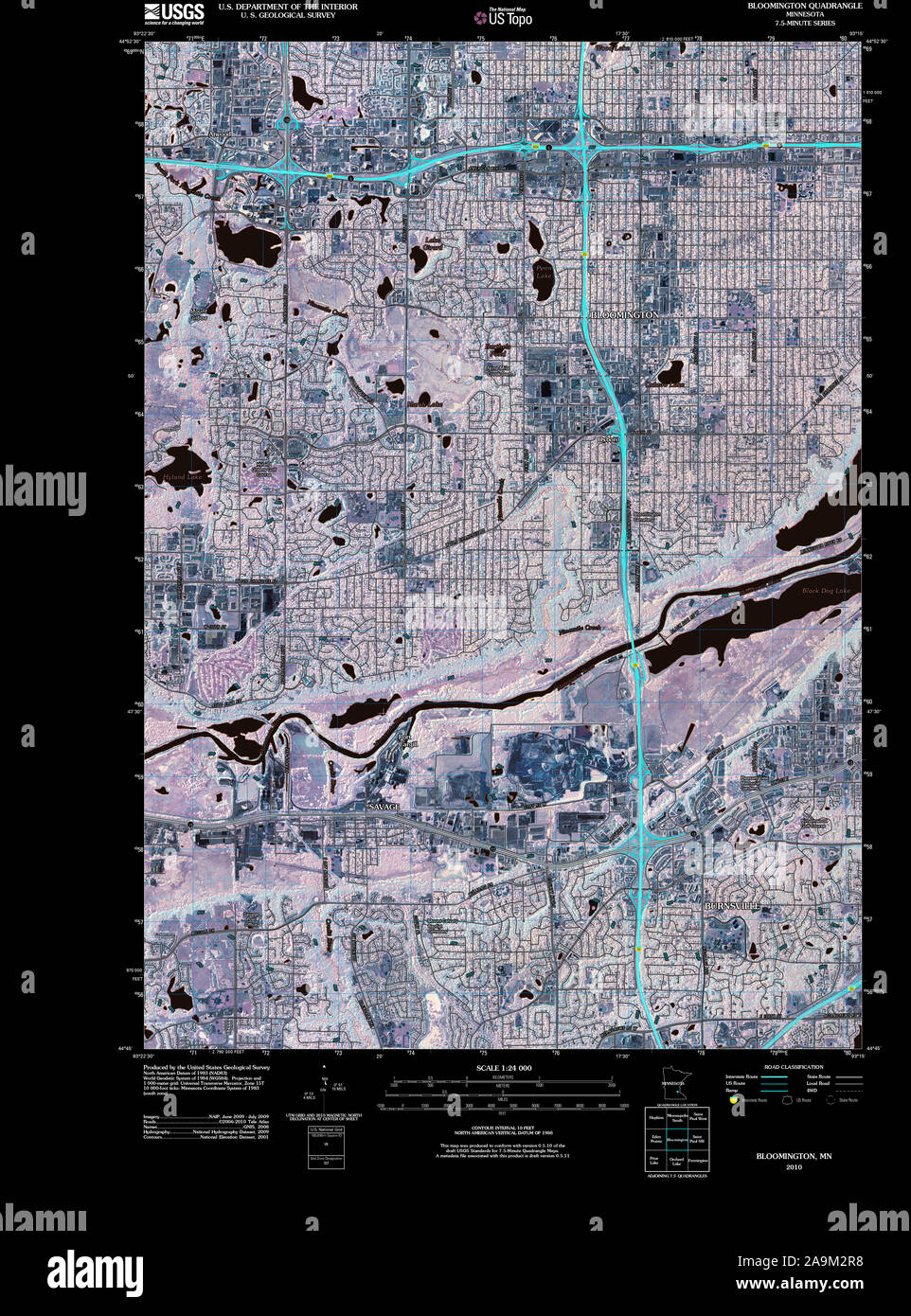 Map of bloomington minnesota hi-res stock photography and images - Alamy