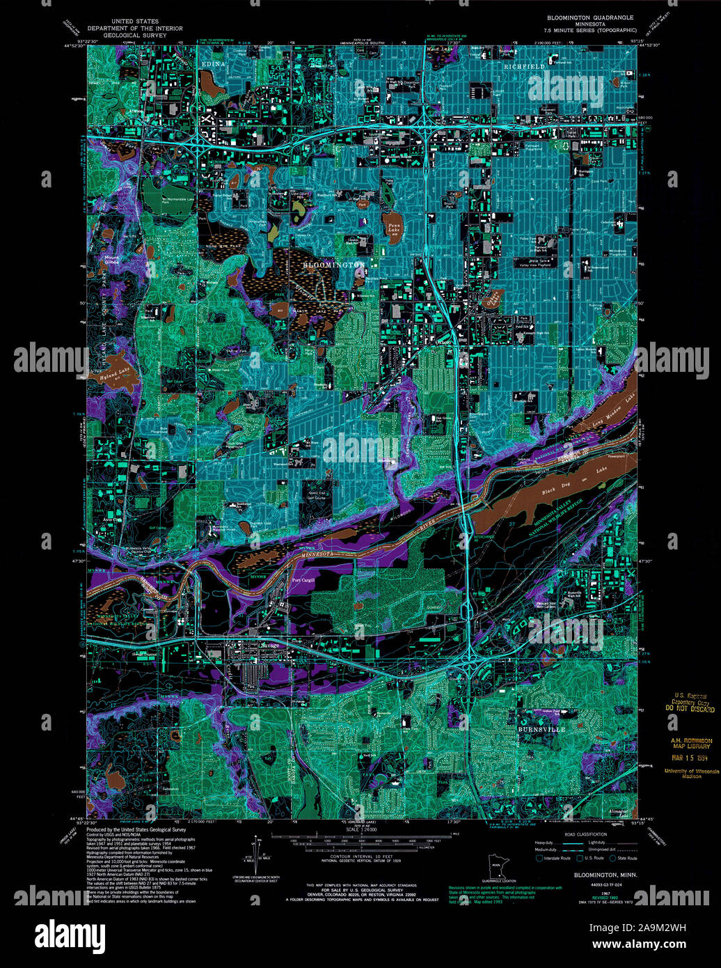 Map of bloomington minnesota hi-res stock photography and images - Alamy