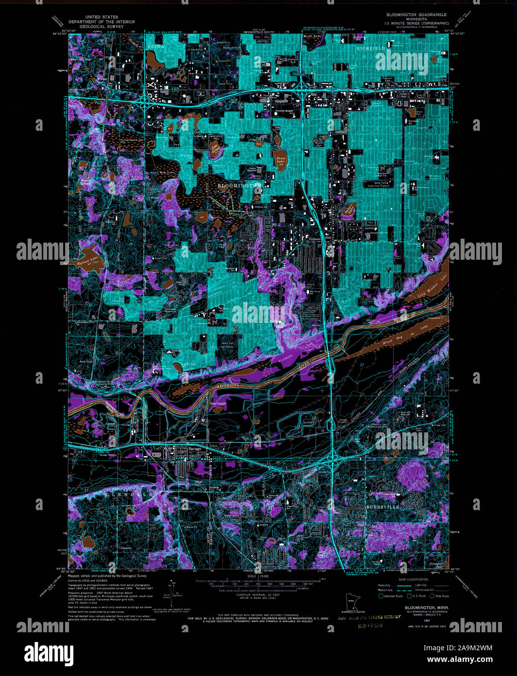 Map of bloomington minnesota hi-res stock photography and images - Alamy