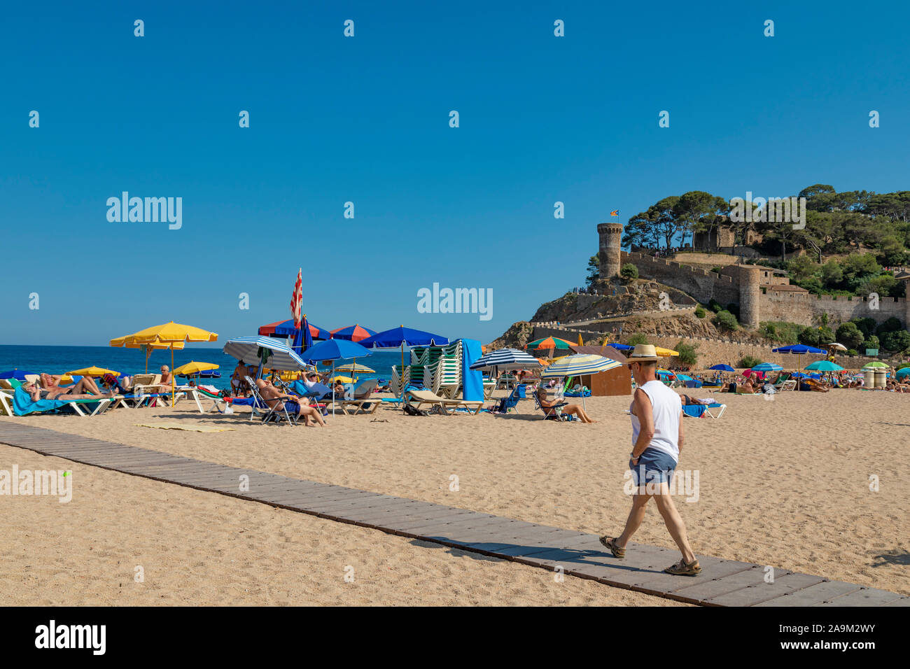 Spain, Europe, Catalonia, Costa Brava Coast, Tossa de Mar, town, Tossa ...