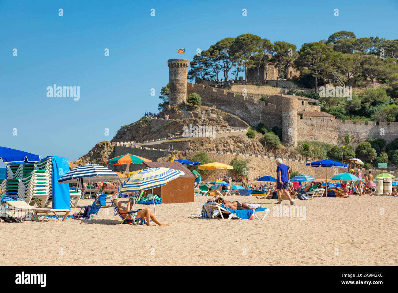Spain, Europe, Catalonia, Costa Brava Coast, Tossa de Mar, town, Tossa ...