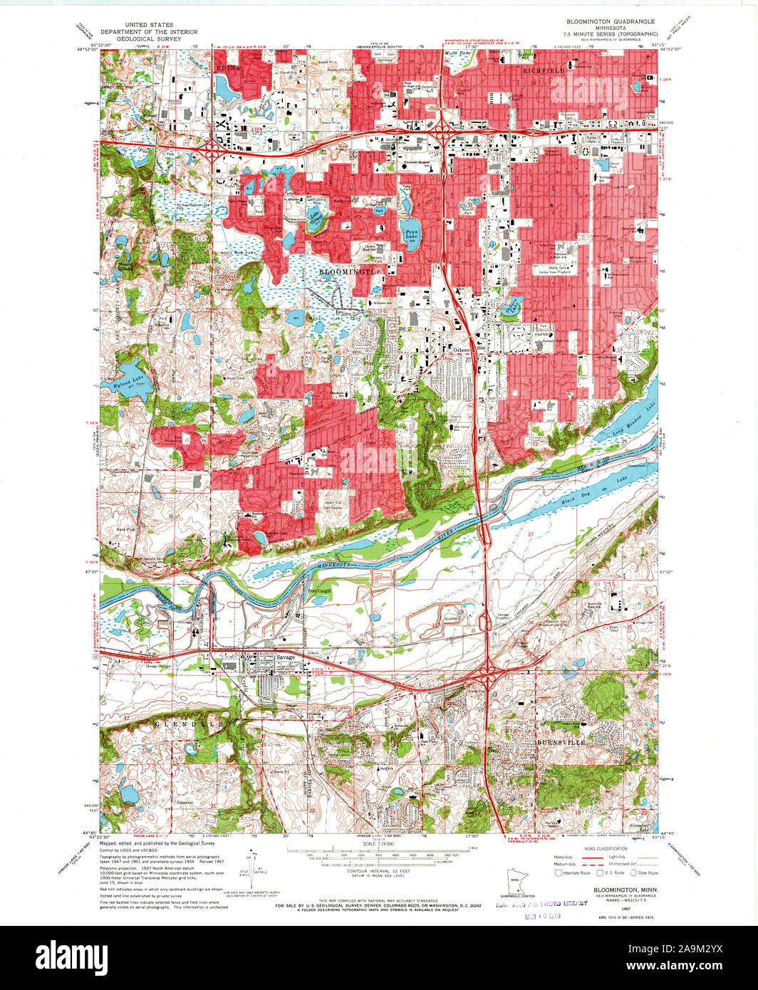 Map of bloomington minnesota hi-res stock photography and images - Alamy