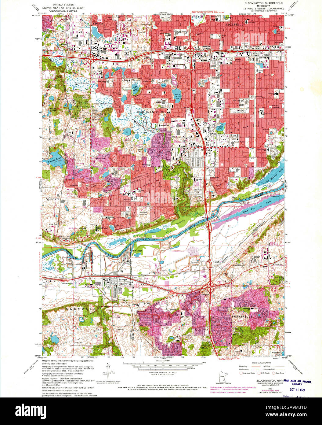 Map of bloomington minnesota hi-res stock photography and images - Alamy